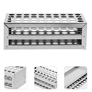 iplusmile Laboratory Test Tube Stand Test Tube Stand for Drying Test Tube Holder Rack Test Tube Rack for Lab Test Tube Rack Holder Laboratory Tube Holder Stainless Steel Drain Rack