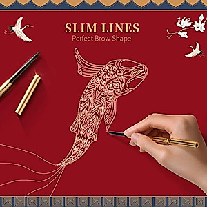 ZEESEA [Palace Identity] Eyebrow Pencil，Makeup Infallible Long-Lasting Eyebrow pencil, Ultra-Fine Felt Tip, Quick Drying Formula, Derived from Oriental Aesthetics