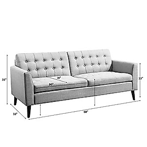Rosevera CB3 Loveseat Long para Sala Love Seats Furniture Sofa in a Box Small Area Couches for Living Room, Standard, Beige