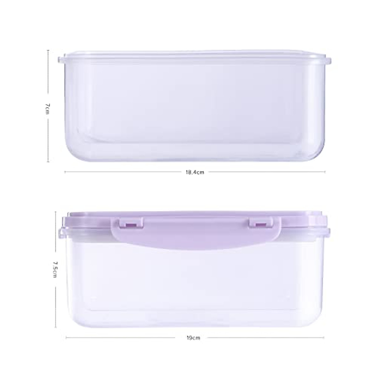 DOOBAANN Food Storage Containers with Ice Box,Fruit Containers Set with Lunch Bag,Perfect for Summer,Bpa Free. (YELLOW/PURPLE)
