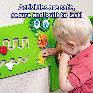 SPARK & WOW Crocodile Activity Wall Panels - Ages 18m+ - Montessori Sensory Toy - 8 Activities - Busy Board - Toddler Room Decor
