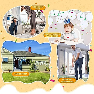 Qilery 30 Pcs Golf Party Decorations Swirls and 2 Pcs Golf Birthday Banner Sports Golf Theme Party Supplies Golf Themed Party Decorations Golf Cutouts Ceiling Hanging Spirals Decor Golf Paper Garlands