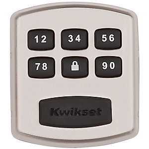 Kwikset 99050-003 Model 905 Value Lock Keyless Entry Electronic Keypad Deadbolt Door Lock for Garage or Side Door, Satin Nickel