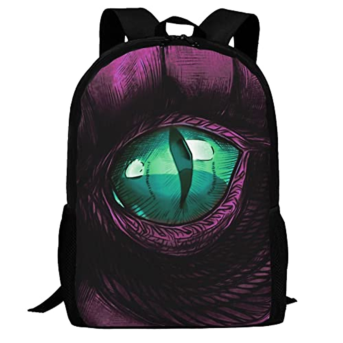Sdfsdby Green Eye Of A Violet Dragon Backpacks Boys Girls School Computer Bookbag Travel Hiking Camping Daypack Casual Laplop Backpack for Unisex Teens