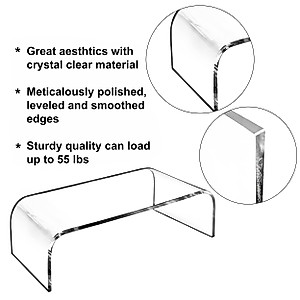 AMT Premium Acrylic Monitor Stand Clear Monitor Stand Clear Monitor Riser Laptop/PC/Multimedia Monitor Stand for Home Office