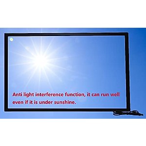 23.6 Inch Multi Points IR Touch Screen, Infrared Touch Screen Panel, USB Free Driver with Tempered Glass for Kiosks, Touch Screen Monitor, Interactive Device Machine