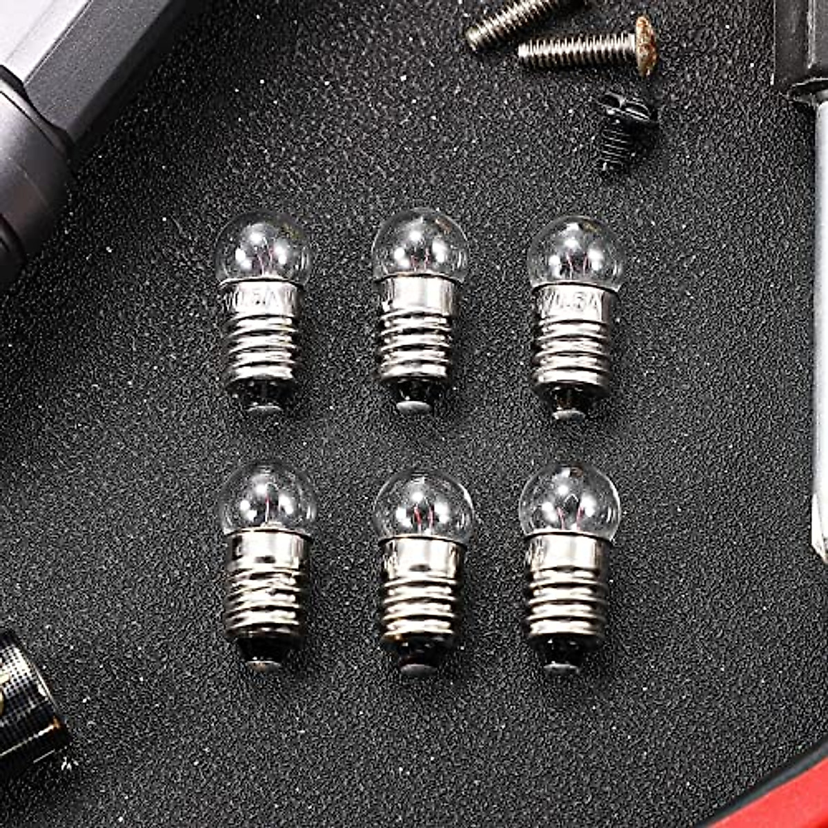 Honoson 20 Pieces E10 Miniature Screw Light Bulbs Replacement E10 Mini Bulb for Physical Electrical Experiment Screw Base Indicator Light Incandescent Bulb (3.8V, 0.3A)