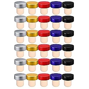 BestStarloop Wine Stoppers (Set of 30),Wine Silicone Caps Stoppers Bottle Sealer, Silicone Reusable Wine & Beverage Bottle Stoppers, Cork Replacement for Wine, Multicolor