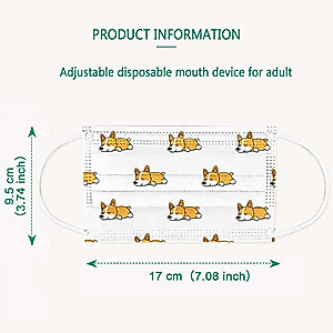 50PCS Colorful Cat Paws Disposable Printed Face_Masks for Adult,3-Ply Protective,Cute Animal Cat Dog Pet Footprint (Large, Dog Paw #1)