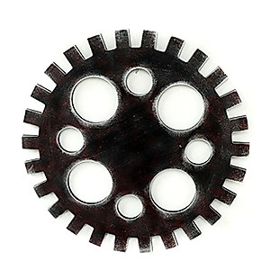 Homyl 40cm Antique Industrial Wooden Round Steampunk Gear Wall Hanging for Home Garden Coffee Shop Bar Pub Art Decor - 3#