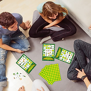 GIANTRUMP St Patricks Day Bingo Game for Boys and Girls, 24 Players St Patricks Day Games for Green Shamrock Party Games St Patricks Party Games Spring Classroom Family Activities