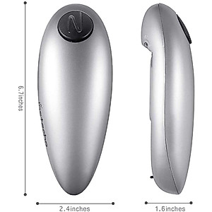 AUBNICO Electric Can Opener, Automatic Can Opener Hands Free with Smooth Edge Upgraded Battery Can Opener Just A Simple Push of Button -No Sharp Edge, Silver-21