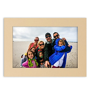 16x20 Mat Bevel Cut for 14x16 Photos - Acid Free Beige Precut Matboard - For Pictures, Photos, Framing - 4-ply Thickness