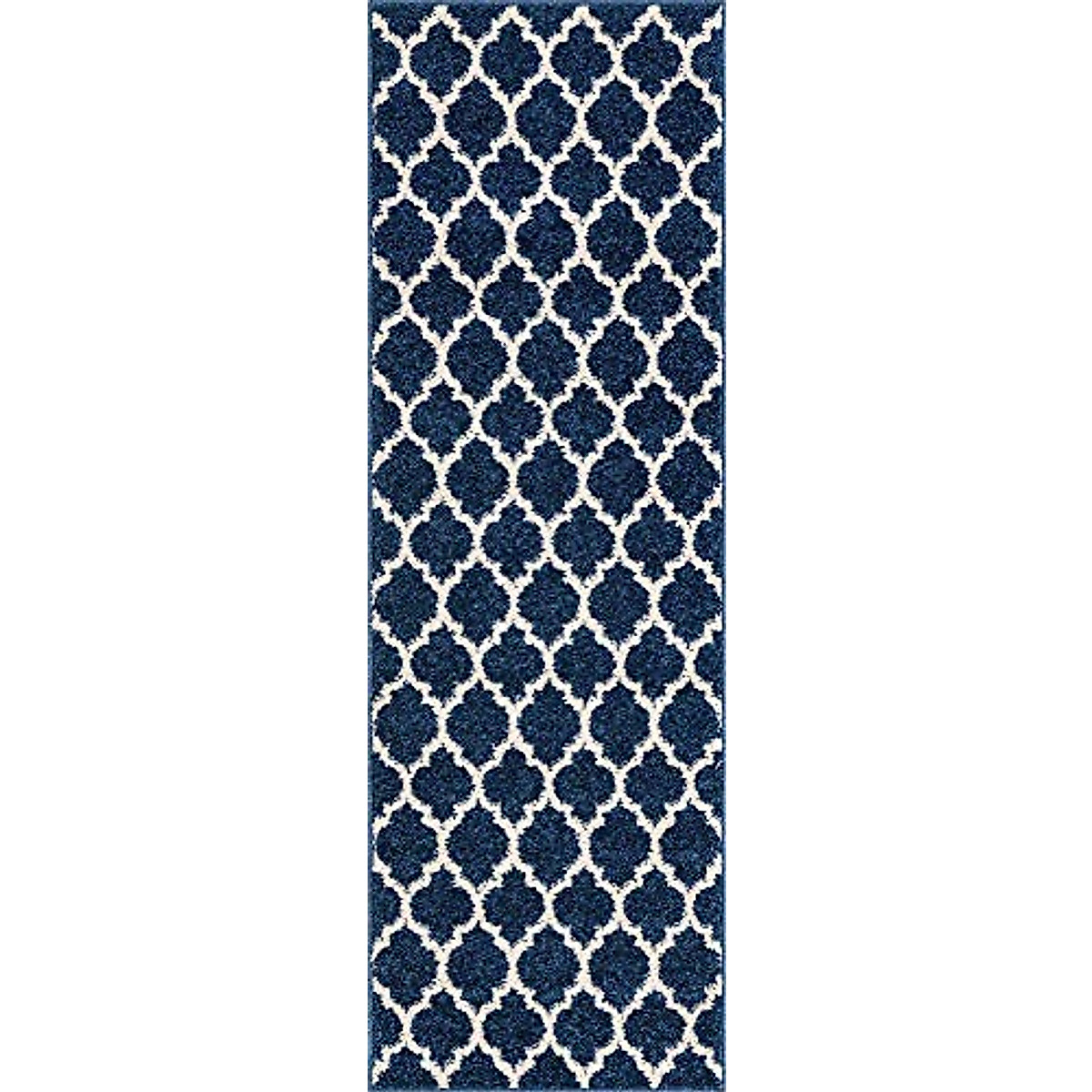 Unique Loom Trellis Collection Modern Morroccan Inspired with Lattice Design Area Rug, Runner 2' 0" x 6' 1", Dark Blue/Navy Blue
