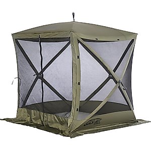 Clam Quick Set Traveler 6 by 6 Foot Portable Pop Up Outdoor Tent Canopy and Carry Bag with 3 Wind and Sun Panels Accessory, Green