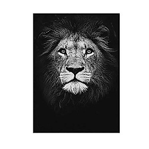 Black and White Animal Painting the Lion & Giraffe & Cheetah Cafe home, office, decoration painting ,wall painting Wall Art Pictures Wall Decor Wall Art Poster Set of 3（11.8"X15.75"）【No Frame】