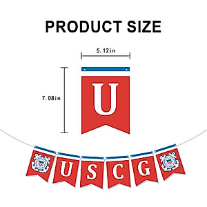 Military USCG Banner,US Coast Guard Graduation Parties, Retirement, Welcome Home & Birthdays Party Decoration Supplies
