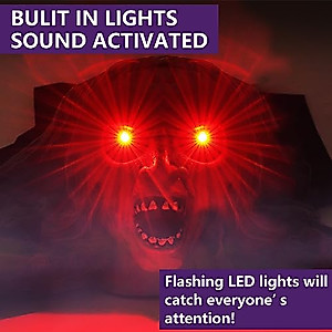 KiLiKuaLa Halloween Light-Up Animated Zombie Groundbreaker with Creepy Sound for Halloween Outdoor,Lawn,Yard,Garden,Patio Decorations