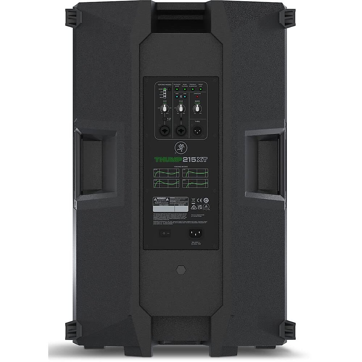 Mackie Thump215XT 1400W 15" Powered PA Loudspeaker System with DSP and Bluetooth (Pair) Bundle with Auray SS-47S-PB Steel Speaker Stands, Carrying Case, and 2X XLR-XLR Cable
