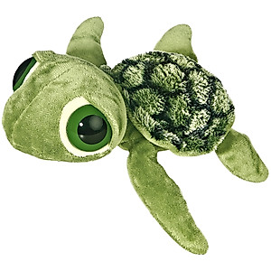 Aurora® Enchanting Dreamy Eyes™ Slide Sea Turtle Stuffed Animal - Captivating Gaze - Aesthetic Appeal - Green 10 Inches