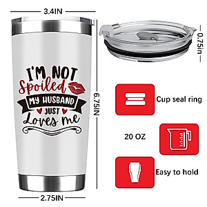 Anvianthor Mothers Day Gifts for Wife - Funny 20 Oz Wifey Tumbler, Cool Birthday Anniversary Wedding and Christmas Gifts for Women, Mothers Day Gift for Wife, Womens Valentines Gift