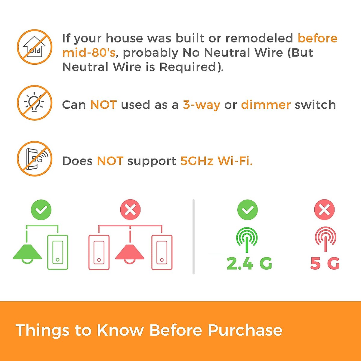 Refoss Smart Light Switch, Single Pole Smart Switch, Neutral Wire Required, Compatible with Apple HomeKit, Amazon Alexa and Hey Google, 2.4GHz Wi-Fi, Remote and Voice Control, No Hub Required, 1 Pack