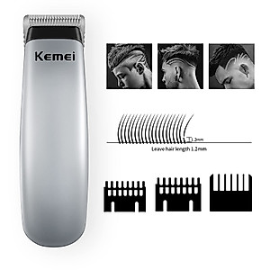 KEMEI Mini Clippers Trimmer Groomer Cordless Self-Haircut Kit Styling Shears with Stainless Steel