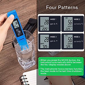 VIVOSUN pH and TDS Meter Combo and 6.5 Inch Gardening Hand Pruner Pruning Shear with Straight Stainless Steel Blades Orange