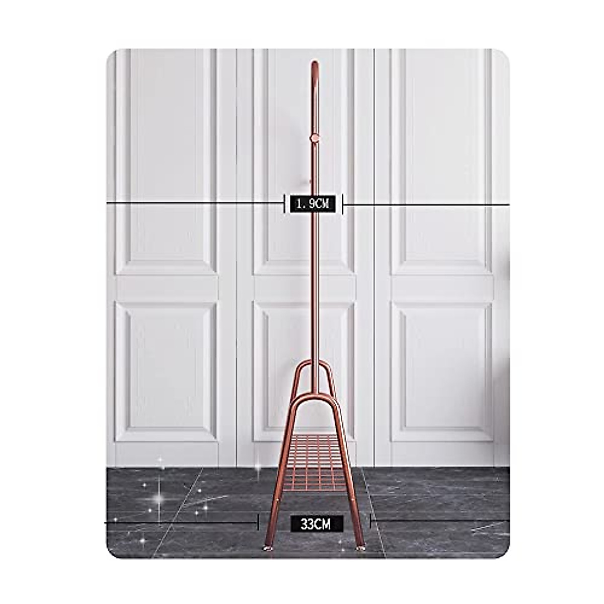 NEOCHY Heavy-Duty Hangers, Carbon Steel Clothing Display Racks, Open Balconies, Cloakroom Drying Racks, Men's and Women's Clothing Store Display Racks/Rose Gold/120Cm