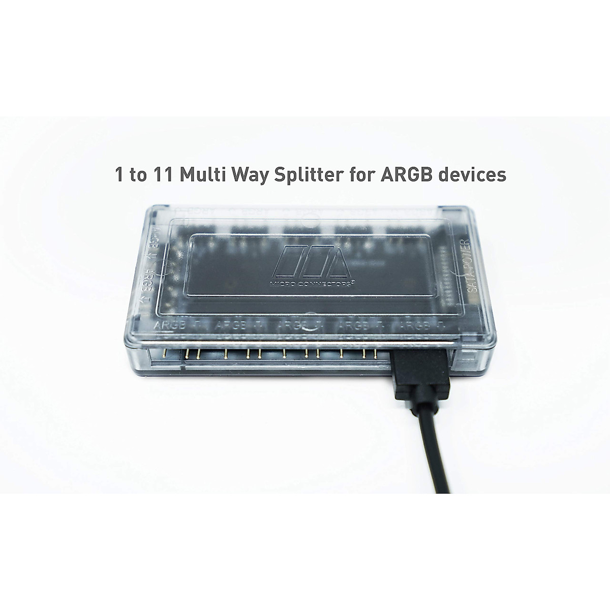 MICRO CONNECTORS 11-Port ARGB Splitter Hub for Fan and Light (S08-12ARGB)
