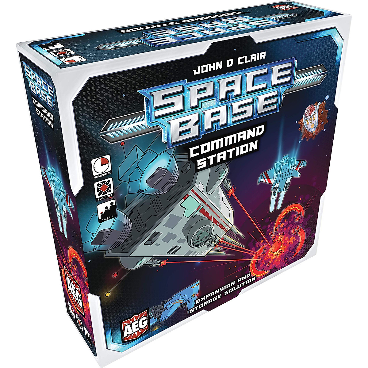 Alderac Entertainment Group (AEG) Space Base Command Station - Board Game, Dice Game, Storage Solution, 2 to 7 Players, 60 Minute Play Time, for Ages 14 and Up, Alderac Entertainment Group (AEG)