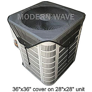 MODERN WAVE Central Air Conditioner Cover for Outside Units 36 x 36 - Top Universal Outdoor AC Cover Defender (Mesh, 36" x 36")