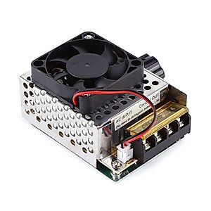 SCR Electric Voltage Regulator Dimmer Temperature Controller Motor Speed Controlling Module Board With Cooling Fan (110V AC 4000W )
