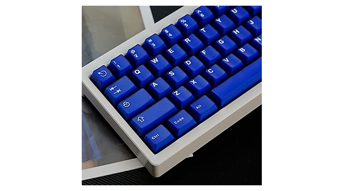 Double Shot Blue Keycaps for Mechanical Keyboards