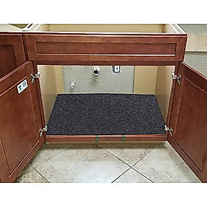 Under The Sink Mat， kitchen cabinet mat – Waterproof/Absorbent – Protects Cabinets，Absorbent felt material，Anti-Slip and Waterproof Backing，Contains Liquids，Washable (36" x 24")