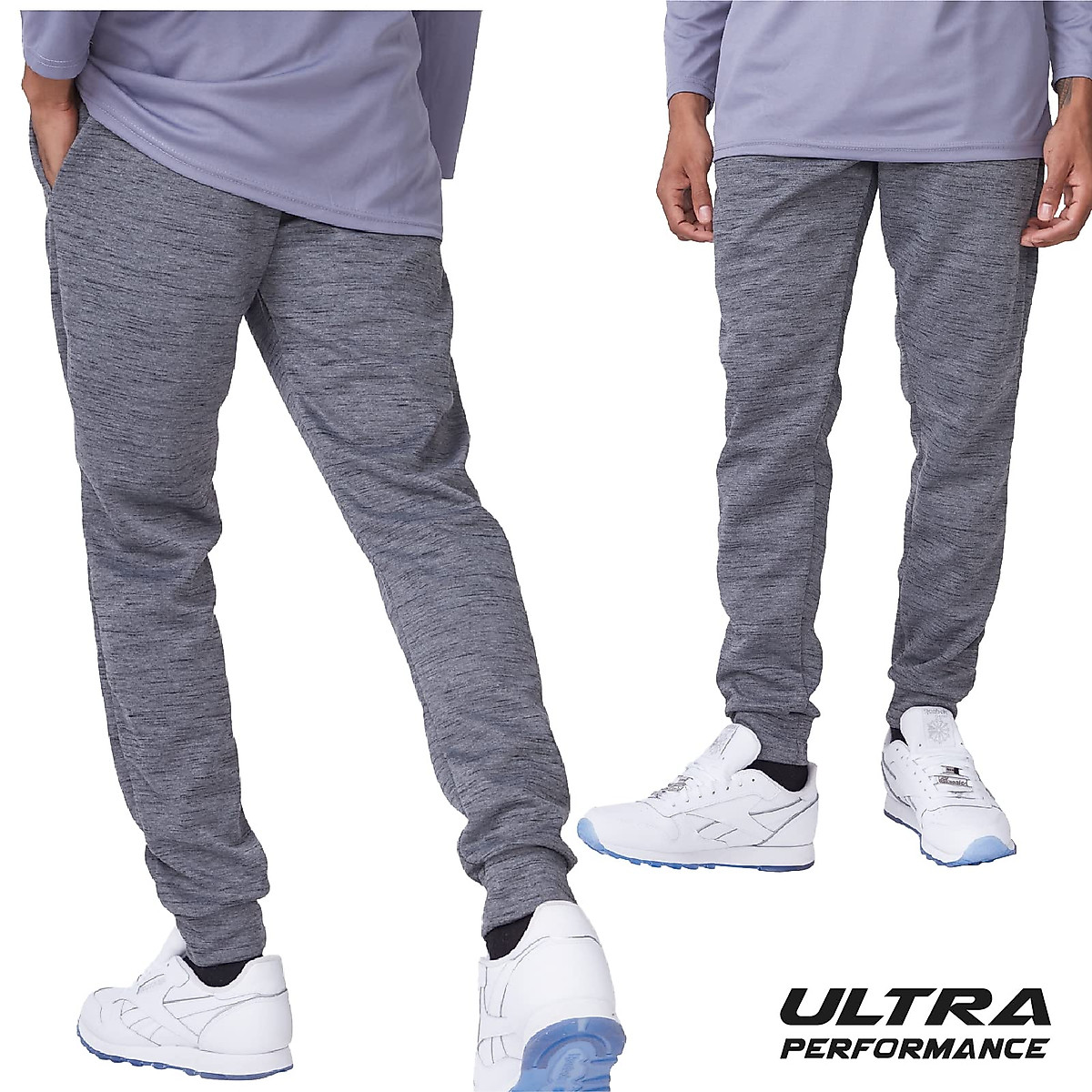 Ultra Performance 3 Pack Mens Open Bottom Sweatpants with Pockets, Casual Sweatpants for Men