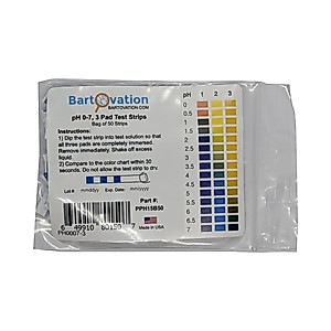 pH 0-7, 3 Pad Test Strips [Bag of 50 Strips]