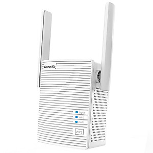 Tenda AC1200 WiFi Range Extender Gigabit WiFi Repeater with 100 Mbps LAN Port, Dual Banda 2.4GHz 300Mbps+5GHz 867Mbps, Hide SSID, WPS Function, Encryption Mode (A18)