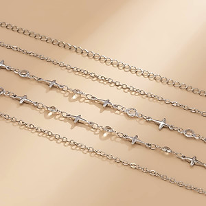 AoedeJ Silver Waist Chain Crystal Belly Chains Summer Beach Waist Jewelry Body Chains For Women (Crystal Silver)