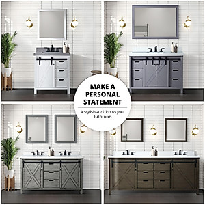 Bell+Modern Ketchum 48 in W x 22 in D Rustic Brown Bath Vanity and White Quartz Countertop