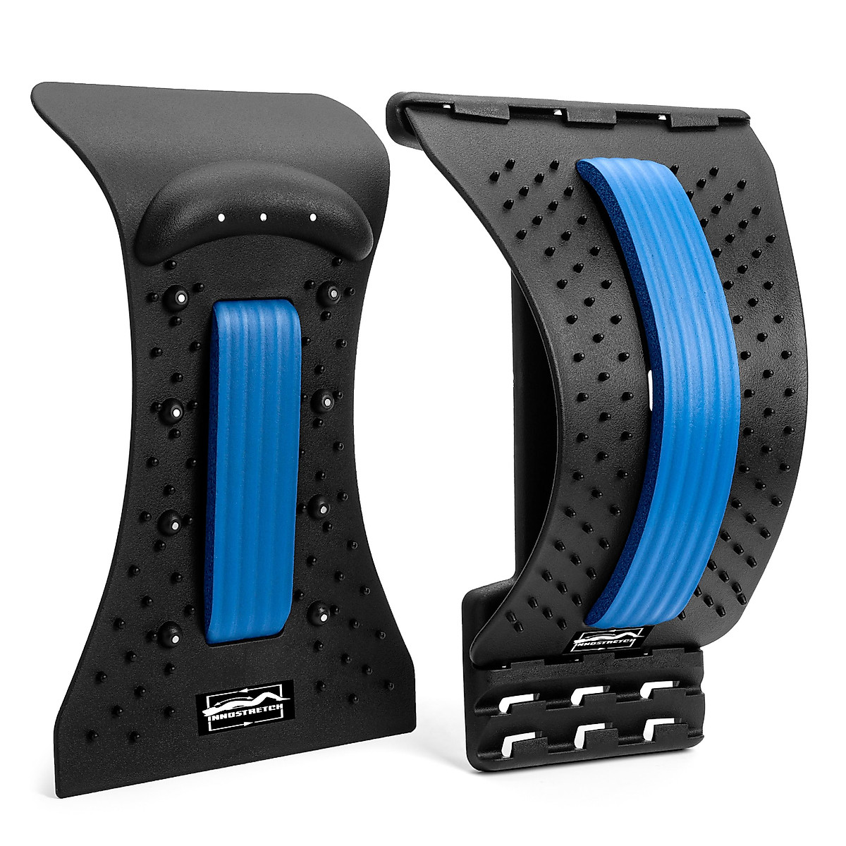 Innostretch Back & Neck Stretcher Set - Two-in-One Solution for Lower Back and Neck Pain Relief - 3 Adjustable Arch Levels - Release and Take Control of Your Spinal Health