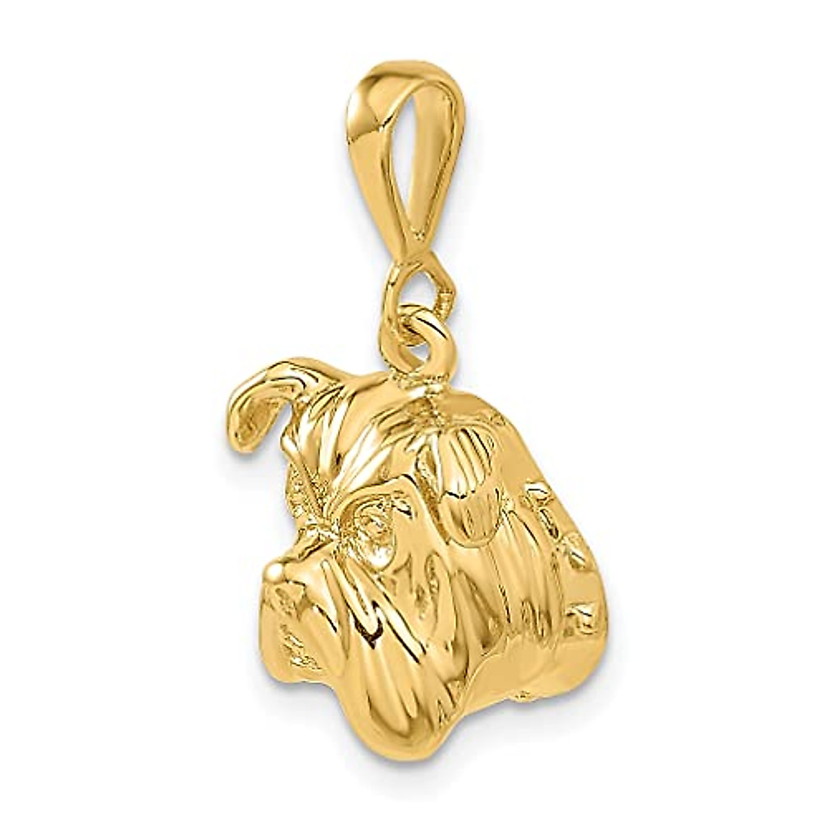 IceCarats 14K Yellow Gold Bulldog Necklace Charm Pendant 26mm x 16mm Only