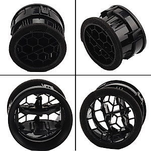 Dasbecan 4pcs Lacquer Black Dashboard Air Conditioning AC Heater Vent Compatible with Ford F150 2009-2014 Replaces#9L3Z-19893-AA 9L3Z19893AA