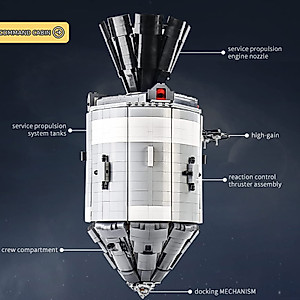 Mould King 21006 Building Toys for Apollo 11 Lunar Lander, Spacecraft Build and Display Model Collectible Building Set for Adults, Space Science Building Kit for Kids Gifts, 7018+Pcs