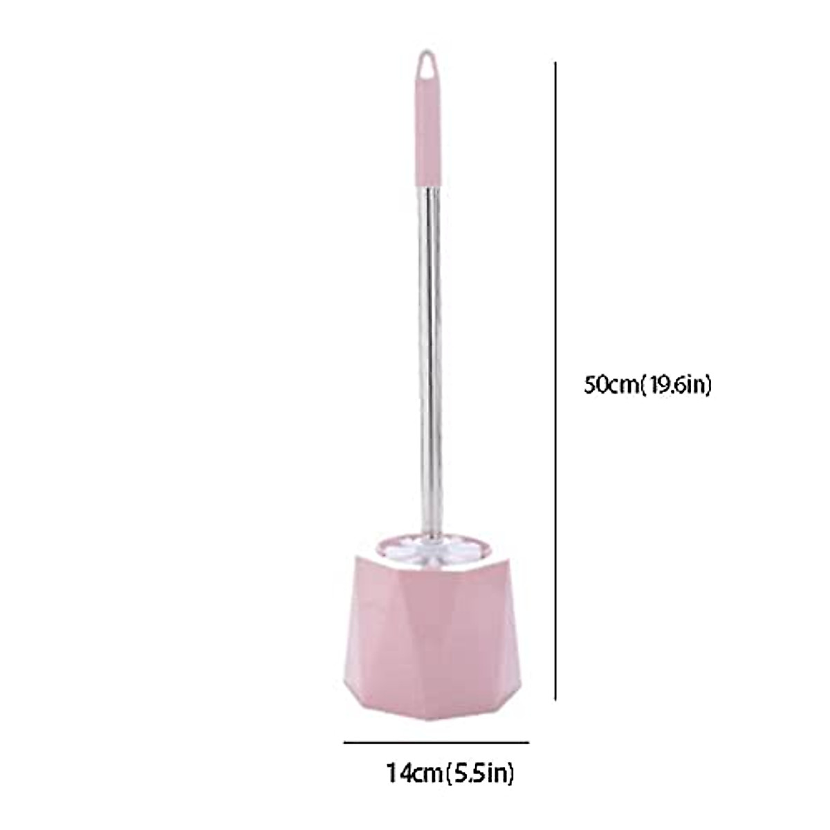 TULSIE Toilet Brush 1Pcs Toilet Brush and Holder Set,Anti-drip Set Toilet Bowl Cleaner Brush,Durable Bristles Deep Cleaning Compact Bathroom Brush Save Space Good Grip Anti-Drip(19.6in X5.5in) (Color