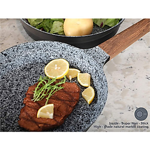 MAISON ARTS Cookware Sets Nonstick, 12 Piece Induction Pots and Pans Set, Dishwasher Safe, Granite