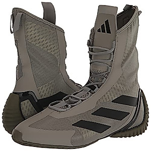 adidas Unisex Speedex Ultra Boxing Shoe, Silver Pebble/Black/Olive Strata, 10 US Men