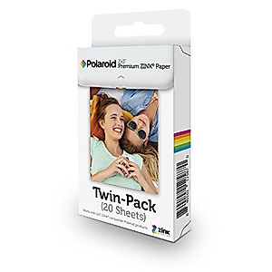 Polaroid ZIP Mobile Printer Gift Bundle + ZINK Paper (20 Sheets) + 9 Unique Colorful Sticker Sets + Pouch + Twin Tip Markers + Hanging Frames + Photo Album + Accessories