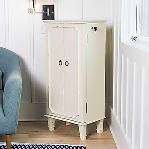 Hives and Honey Carson Jewelry Armoire, White