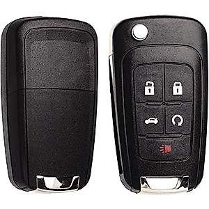 OHT01060512 ASPTS 5 Buttons Key Fob Replacement Flip Car Keyless Remote Fits for 2011-16 Chevy Cruze/Chevy Camaro 2013-2016/Chevy Equinox 2010-2019/Chevy Malibu 2012-2016/for Buick Lacrosse 2010-2016